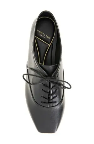 KENNETH COLE Justice Square Toe Oxford - Black Leather