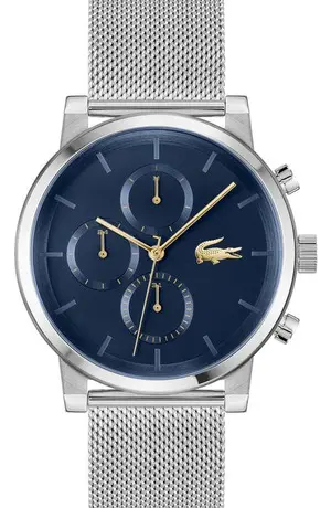 Lacoste Replay Chronograph Stainless Steel Strap Watch - Blue