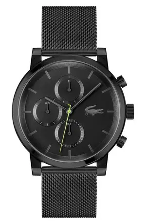 Lacoste Replay Chronograph Mesh Strap Watch - Black