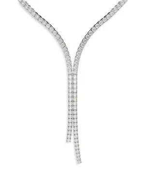 SWAROVSKI Matrix Crystal Y Necklace - Silver
