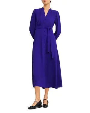 HOBBS LONDON Peony Midi Dress - Cobalt Blue
