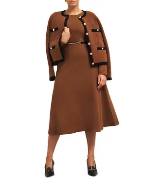 HOBBS LONDON Liza Knitted Midi Sweater Dress