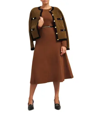 HOBBS LONDON Liza Knitted Midi Sweater Dress
