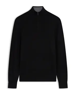 Ted Baker London Merino Quarter Zip Sweater - Black