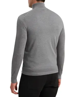 Ted Baker London Merino Quarter Zip Sweater - Charcoal