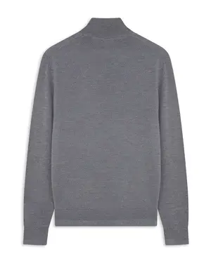 Ted Baker London Merino Quarter Zip Sweater - Charcoal