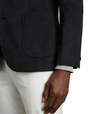 REISS Single Breasted Blazer With Gilet Insert - Navy