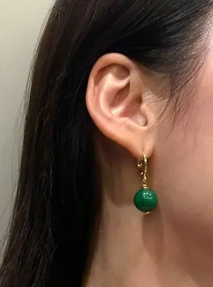 SEREE Nadene Jade Drop Earrings