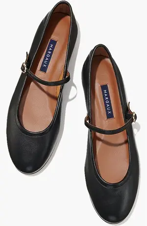 MARGAUX Demi Jane Flat - Black Nappa