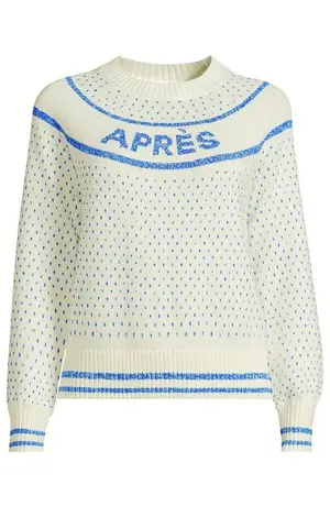 LANDS' END Drifter Raglan Sleeve Sweater - Bright Cerulean Apres