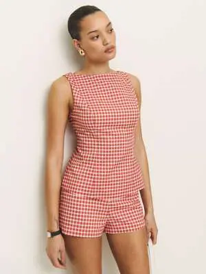REFORMATION Eliana Two Piece - Red Check