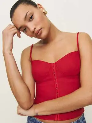 REFORMATION Christen Linen Top