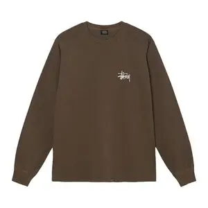 StÜssy Basic Pigment Dyed Long-sleeve Tee 'coffee - Brown