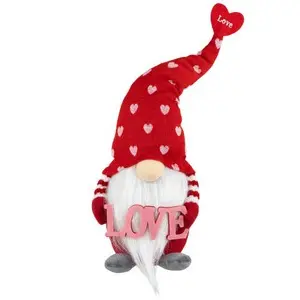 NORTHLIGHT Hearts And Love Valentine's Day Gnome18.5 - Red
