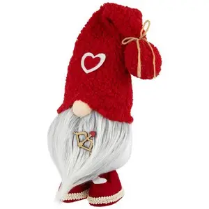 NORTHLIGHT Valentine's Day Gnome Figurine With Bow And Arrow19.5"