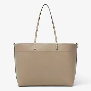 Fendi Rolldove Selleria Shopper With 218 Hand-sewn Topstitches - Grey