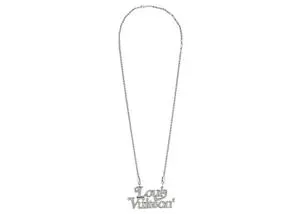 LOUIS VUITTON X Nigo Squared Strass Necklace - Silver