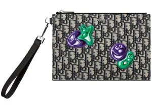 Dior X Kenny Scharf A5 Pouch - Beige/black