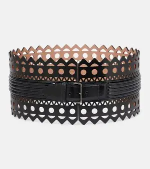 ALAÏA Alaia Cut-Out Leather Corset Belt