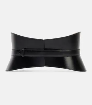 ALAÏA Alaia Cut-Out Leather Corset Belt