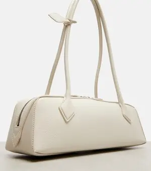 Alaïa Le Teckel Suede Shoulder Bag - White