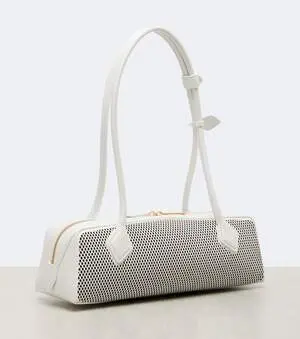 Alaïa Le Teckel Suede Shoulder Bag - White