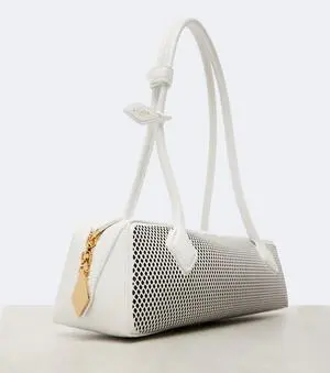 Alaïa Le Teckel Suede Shoulder Bag - White