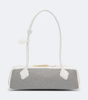 Alaïa Alaïa Le Teckel Suede Shoulder Bag White