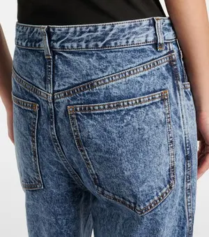 Alaïa Twisted Low-rise Wide-leg Jeans - Blue