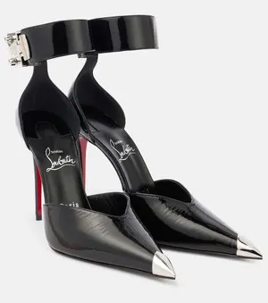 CHRISTIAN LOUBOUTIN Lock Me Up 100 Leather Pumps