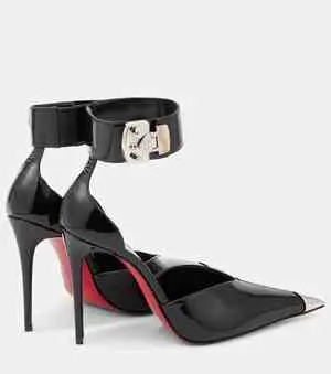 CHRISTIAN LOUBOUTIN Lock Me Up 100 Leather Pumps