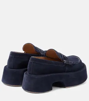 JW Anderson Suede Platform Loafers - Blue