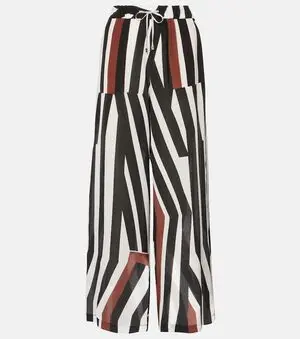 Max Mara Tropea Striped Wide-Leg Pants Multicoloured