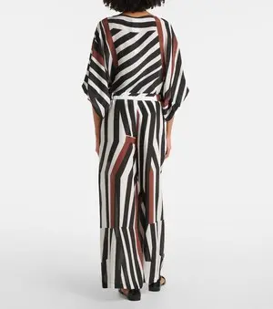Max Mara Tropea Striped Wide-leg Pants