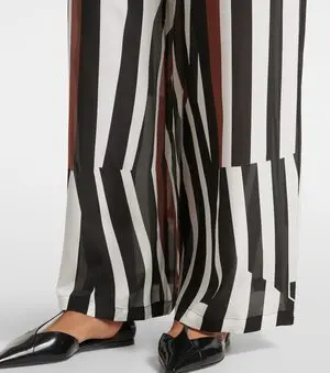 Max Mara Tropea Striped Wide-leg Pants