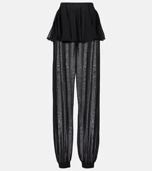Alaïa Mid-rise Wide-leg Pants - Black