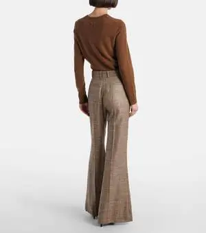 JOSEPH Stevens Wool-blend Flared Trousers
