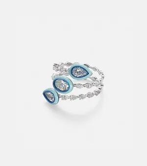 KAMYEN Saturn 18kt White Gold Ring With Diamonds - Silver