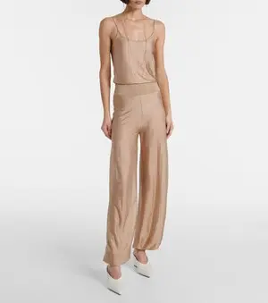 Alaïa Knitted Wide-leg Pants