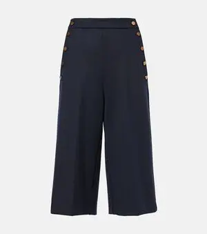 Max Mara Max Mara Valdez Wool-Blend Culottes Blue