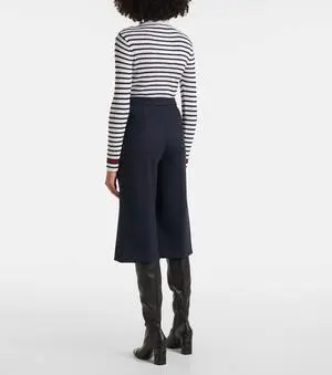 Max Mara Valdez Wool-blend Culottes - Blue