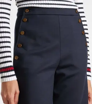 Max Mara Valdez Wool-blend Culottes - Blue