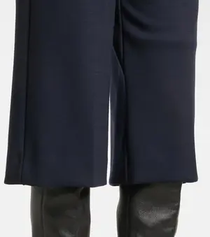 Max Mara Valdez Wool-blend Culottes - Blue