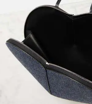 Alaïa Le Cœur Denim Shoulder Bag - Blue