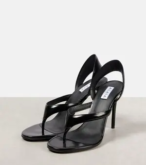 Alaïa Infradito Thong Sandals - Black