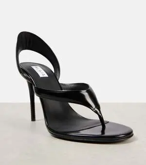 Alaïa Infradito Thong Sandals - Black