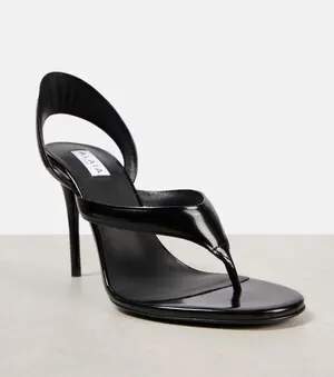 Alaïa Infradito Thong Sandals - Black