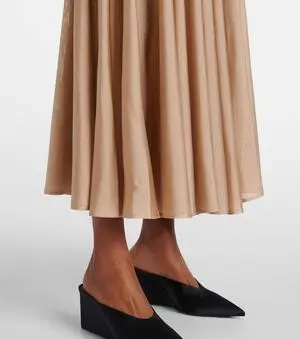 Alaïa Pleated Maxi Skirt
