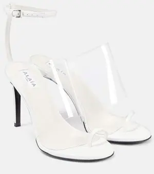 Alaïa Plexi 90 Leather And Pu Sandals - Transparent