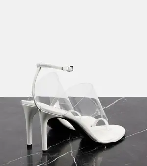 Alaïa Plexi 90 Leather And Pu Sandals - Transparent